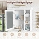 35" x 28" Wall Mounted Bathroom Storage Cabinet with Mirror Door - Bed Bath & Beyond - 43755762